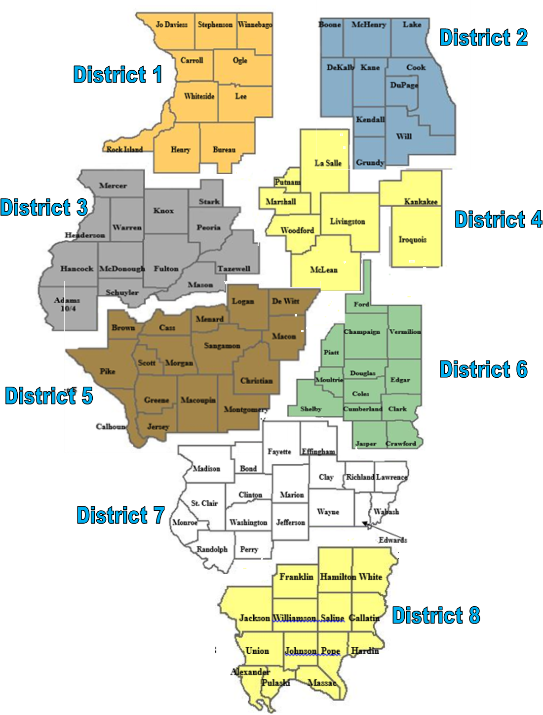 IRWA District Map